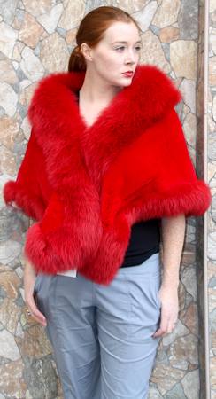 Crimson Red Rex Rabbit Fox Fur Stole – MARC KAUFMAN FURS