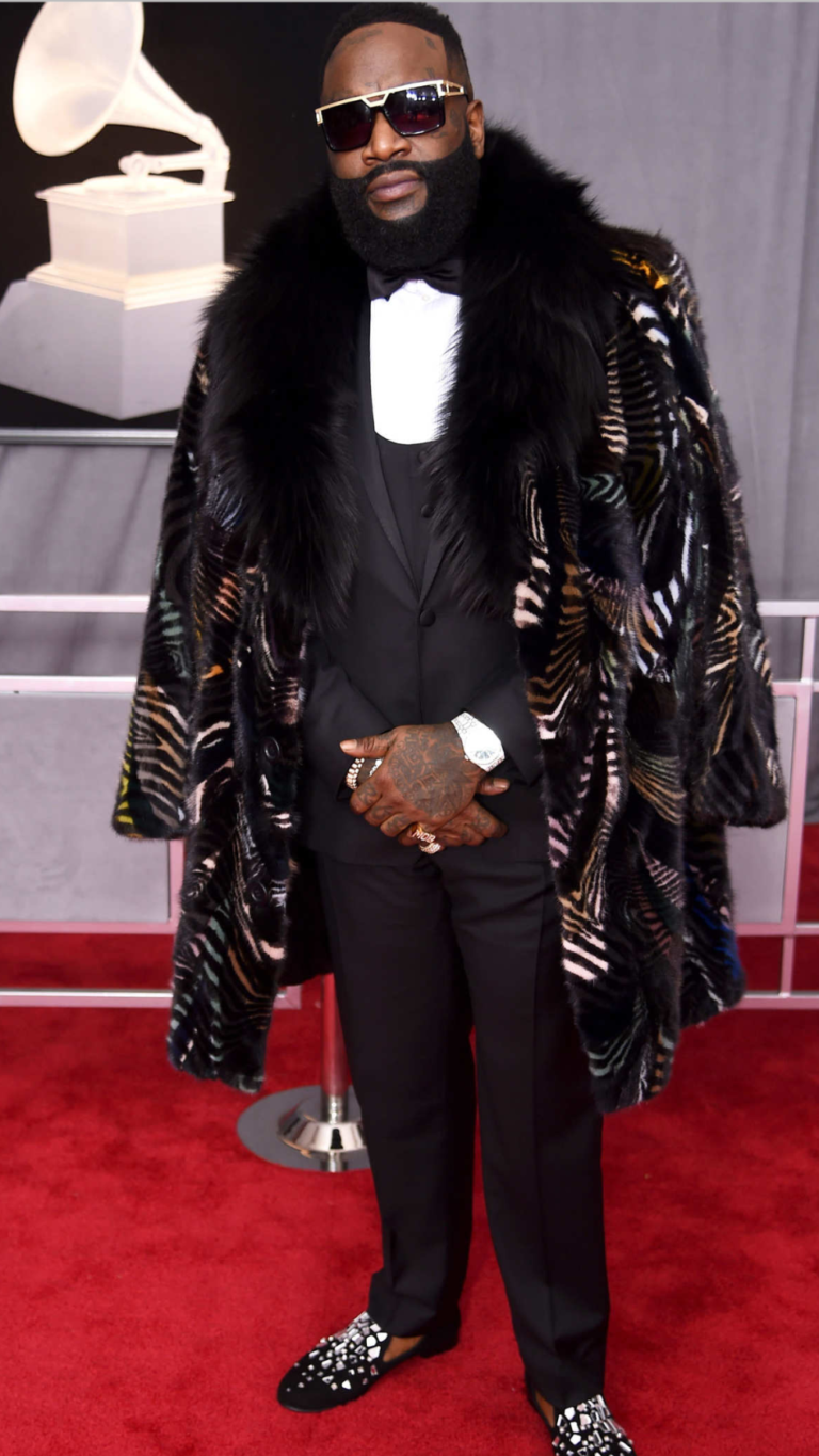 Full Length Rick Ross Mink Coat Grammy’s 2018 – MARC KAUFMAN FURS