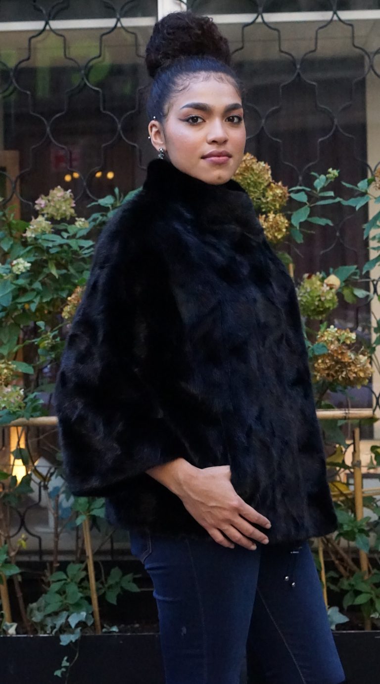Casual Black Mink Diamond Cut Jacket B1283 – MARC KAUFMAN FURS
